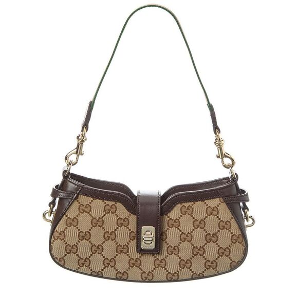 Gucci | Bags | Gucci Moon Side Mini Gg Canvas Leather Shoulder Bag ...